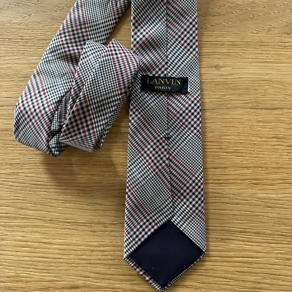Lanvin | Accessories | Vintage Lanvin Paris Silk Tie Glen Plaid | Poshmark